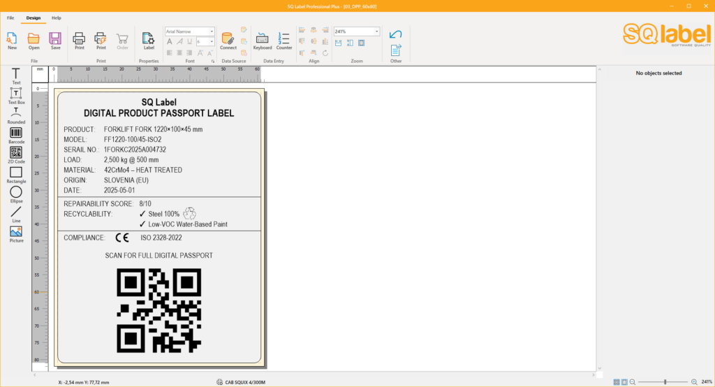 Digital Product Passport Label Printing Software - Design & Print ...