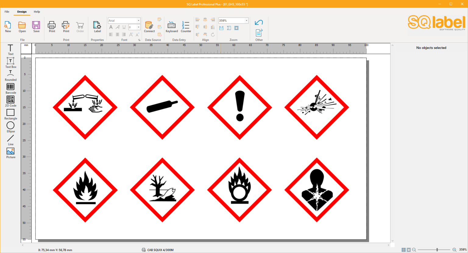 GHS Pictogram Label Printing Software - Design & Print GHS Pictograms ...