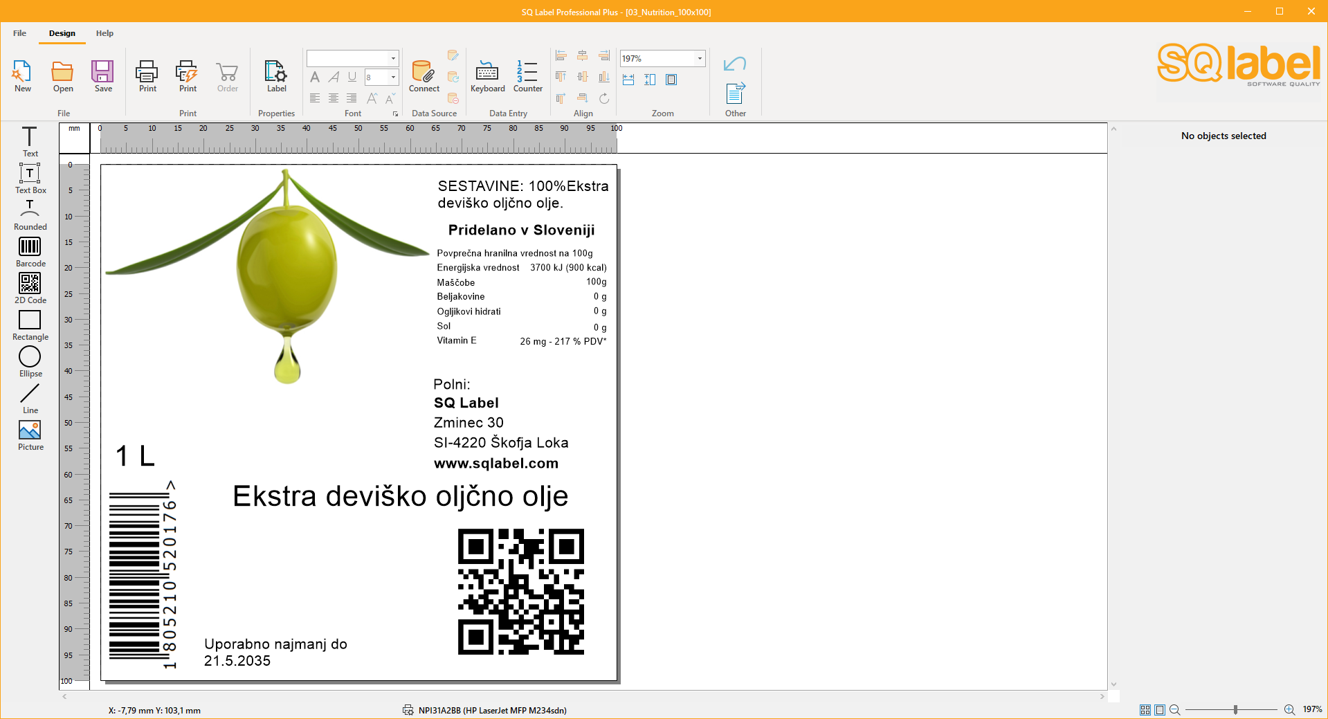 Nutrition Label Printing Software - Design & Print Nutrition Labels ...
